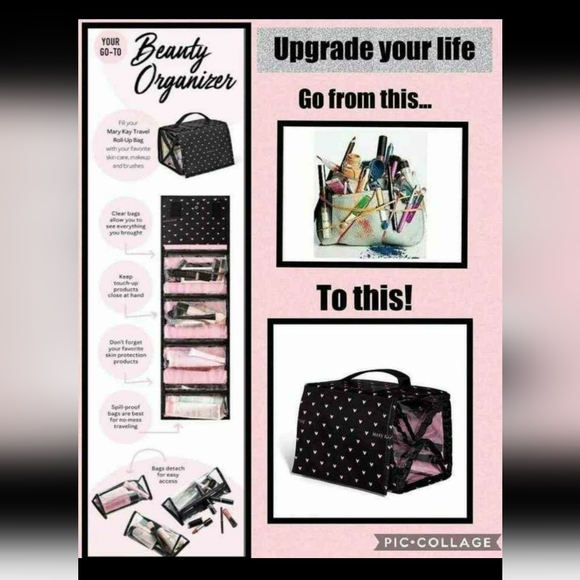 Mary Kay | Storage & Organization | Mary Kay Black And Pink Heart ...